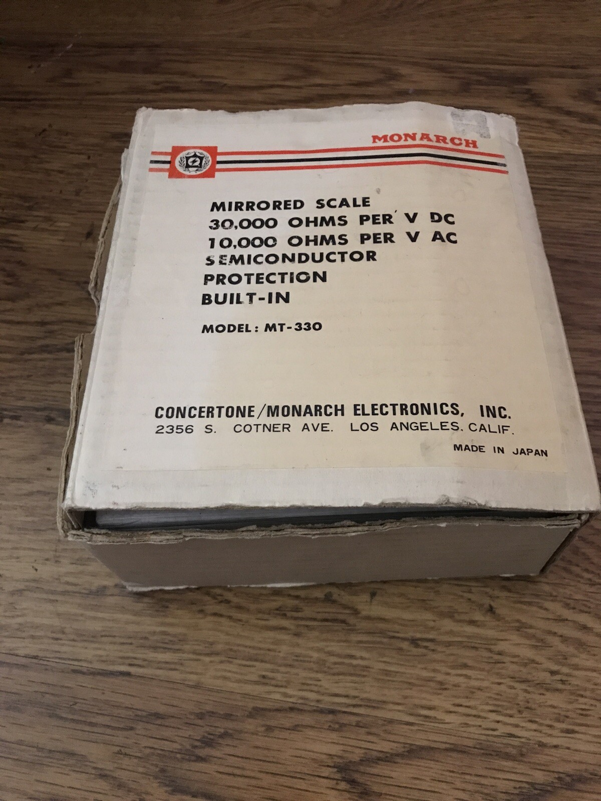 vtg Monarch Concertone MT-330 Volt OHM Meter japan Made In Original ...