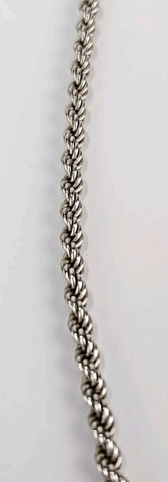 Sterling Silver - ITALY SU 4mm Rope Chain 24" Necklace | eBay