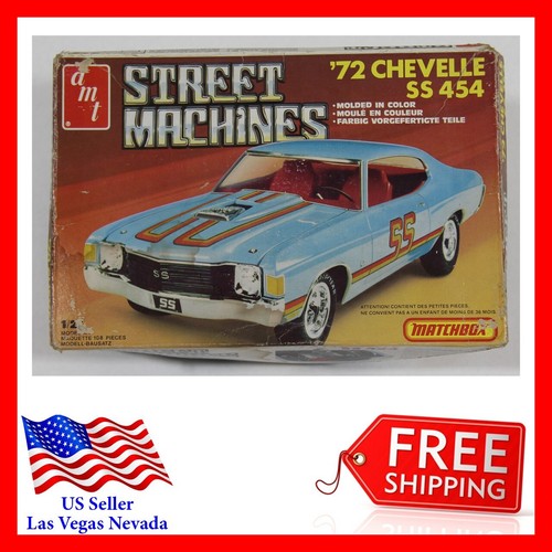 AMT Model 1972 CHEVELLE SS 454 1/25 KIT # PK4177 MOLDED IN COLOR NIB ...