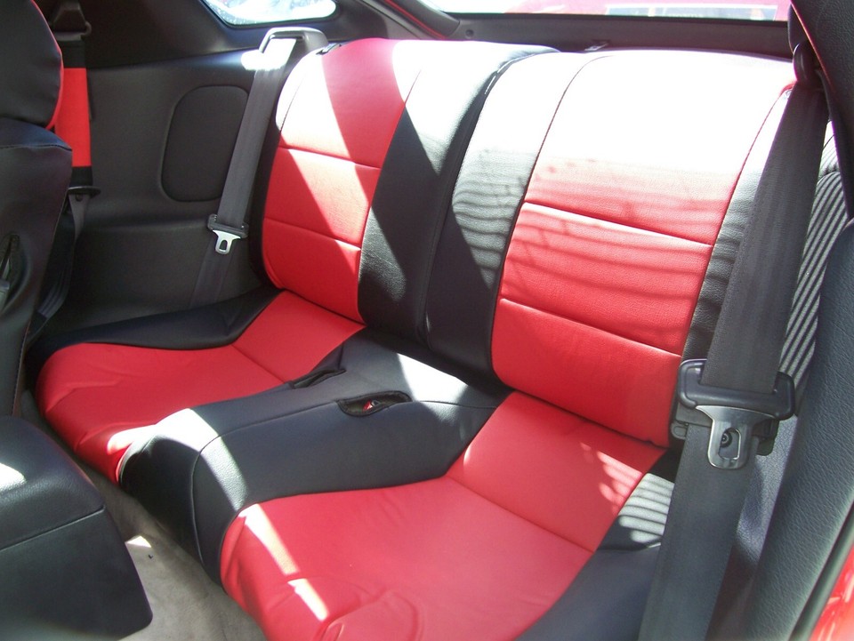 MITSUBISHI 3000GT 1991-1999 LEATHER-LIKE CUSTOM MADE REAR SEAT COVERS ...