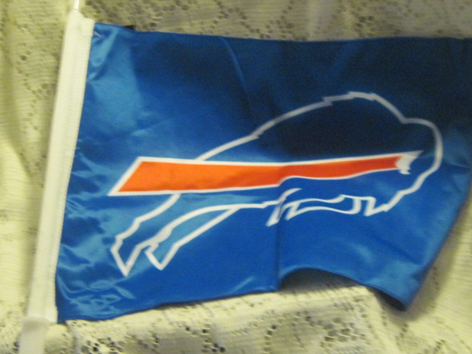 BUFFALO BILLS BLUE WHITE 11" X 14" CHARGING BUFFALO LOGO CAR/AUTO FLAG ...