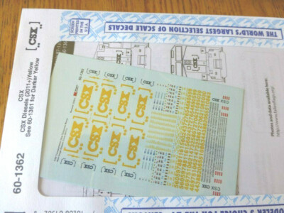 Microscale Decal N #60-1362 CSX Transportation New Image Diesel Boxcar ...