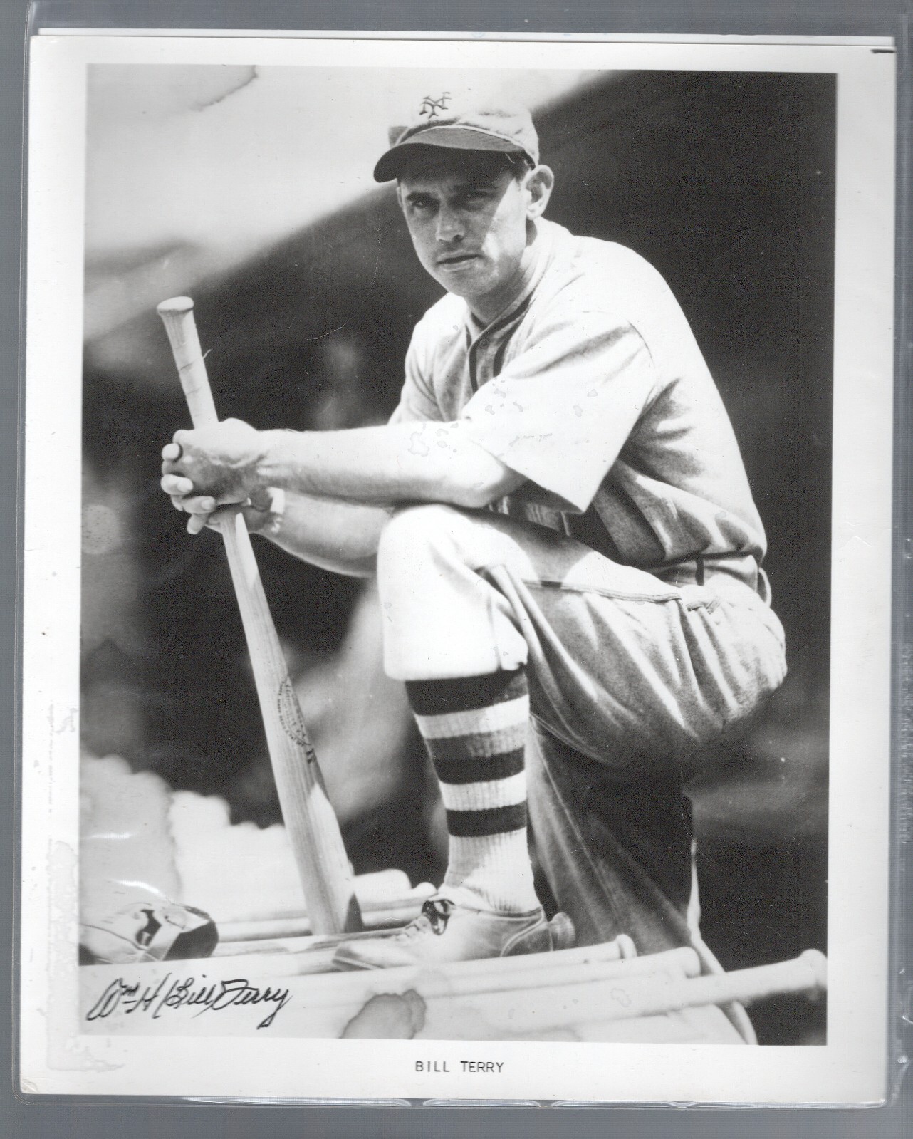 William "Bill" Terry New York Giants signed autographed 8 x 10 B & W ...