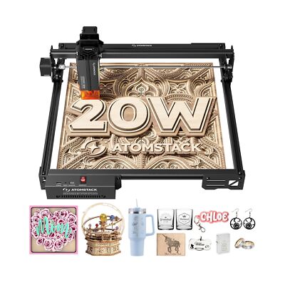 ATOMSTACK 20W Laser Engraver, A20 PRO V2 Laser Cutter, High Accuracy ...