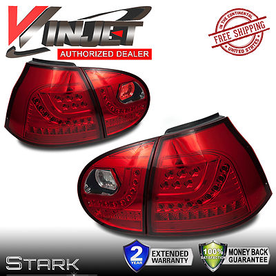 06-09 MK5 GOLF GTI RABBIT LED Tail Lights Chrome Red VW Rear Lamp x2 | eBay