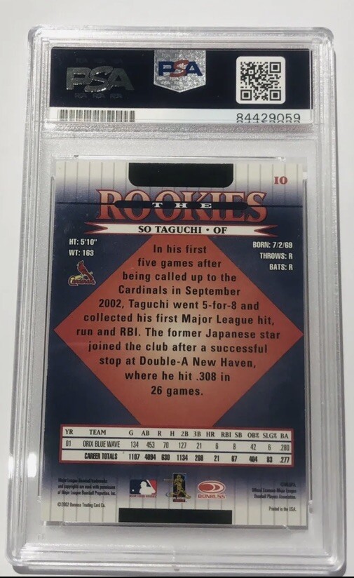So Taguchi SIGNED AUTOGRAPH 2002 Donruss Rookie Card St. Louis ...