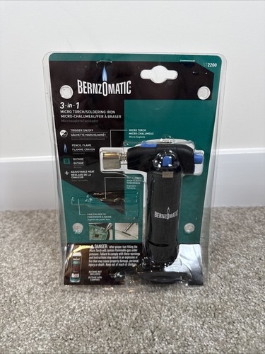 BernzOmatic ST2200 Micro Flame Butane Torch. Detail Torch For Hobby ...
