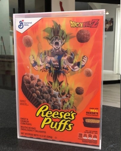 REESE’S PUFFS x DRAGON BALL Z Limited Edition Holographic Cereal Box | eBay