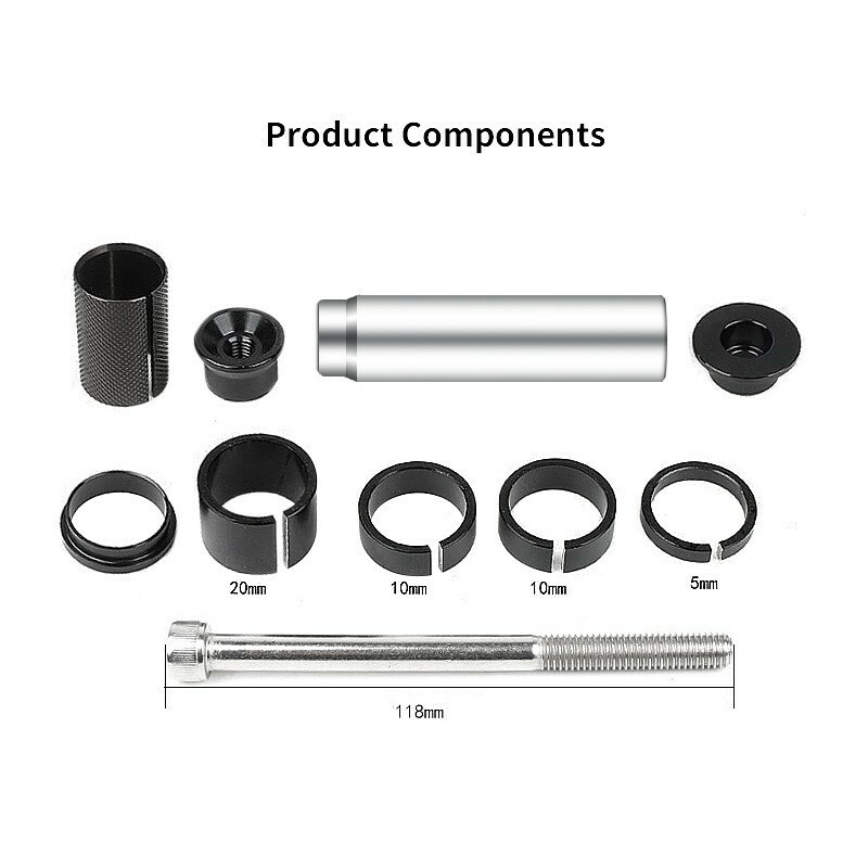 Steerer Tube Extension Adjustable Bicycle Handlebar Riser Head Up ...