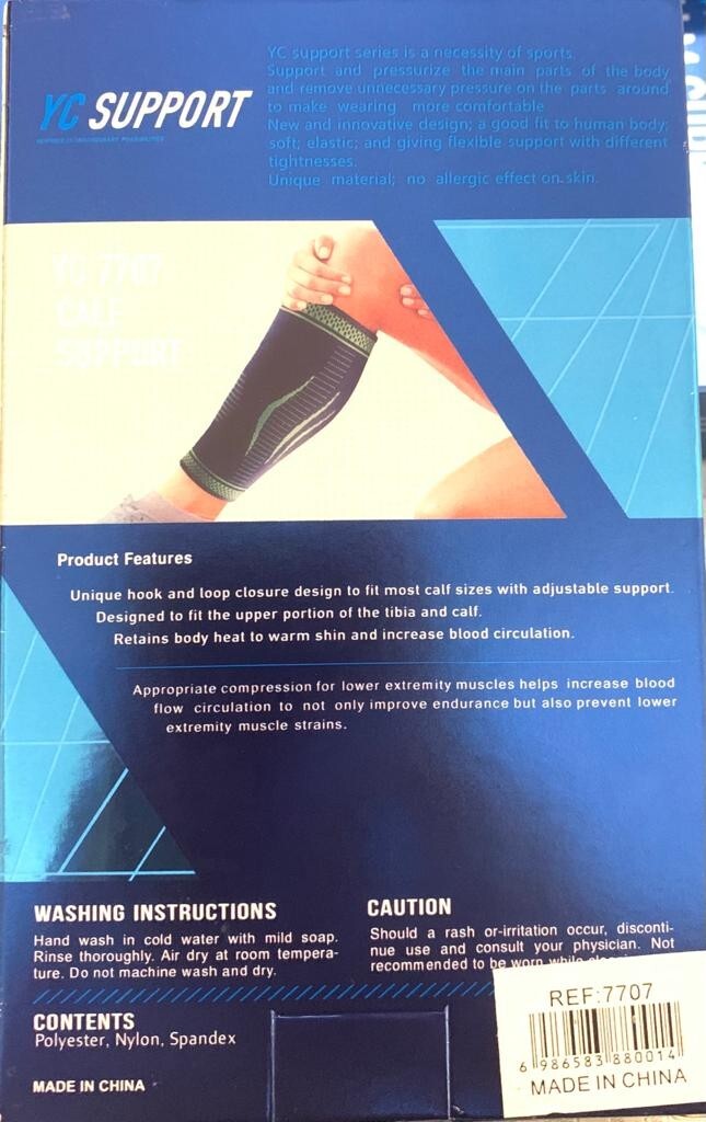 Calf Leg Elastic Support Bandage Compression Wrap Brace Shin Splints ...