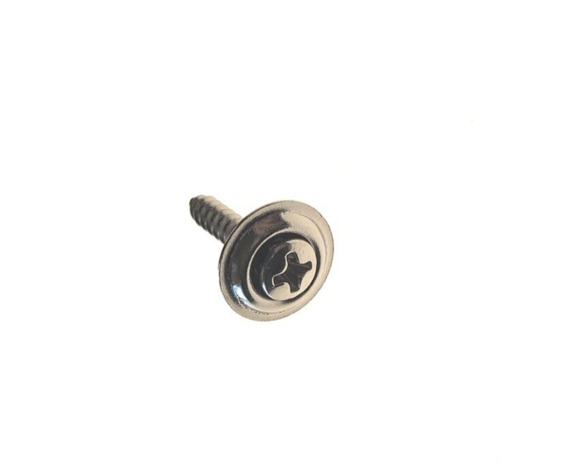 #6 x 3/4" Phillips Oval SEMS #6 Head Tapping Screw Ford Chrome Plated ...