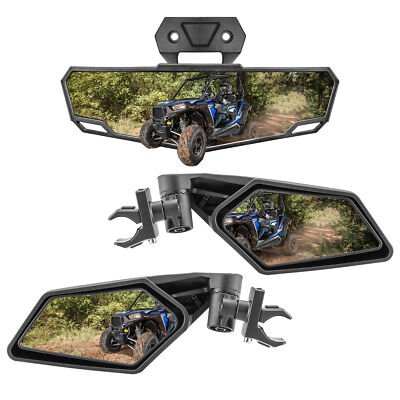 WEISEN UTV Rear Side Center View Mirrors For Polaris RZR Turbo R/Trail ...