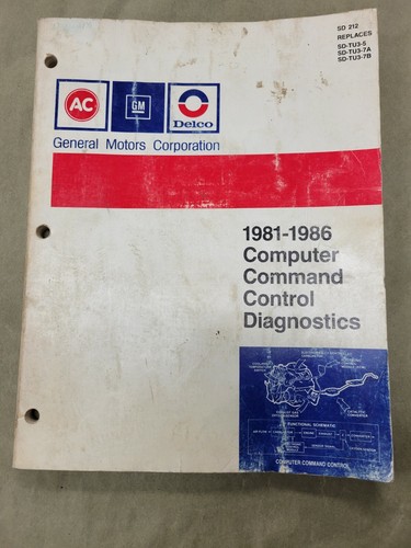 1981-86 Gm AC Delco Compjter Command Control Diagnostics SD212 | eBay