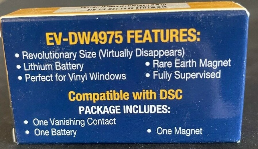 Brand New DSC EV-DW4975 Wireless Vanishing Door/Window Contact, Magnet ...