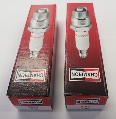 Champion CJ8 843 Spark Plug fits Lesco 010769 John Deere AM54450 (2 ...