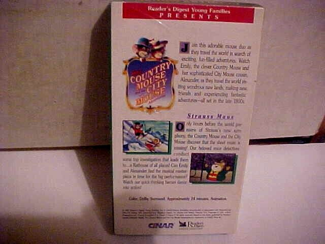 The Country Mouse City Mouse Adventures VHS 1997 Strauss Maus new ...