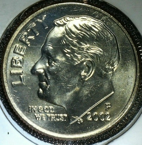 2002-P Roosevelt Dime - GEM BU - FULL BANDS - Type 2 Clad - Free ...