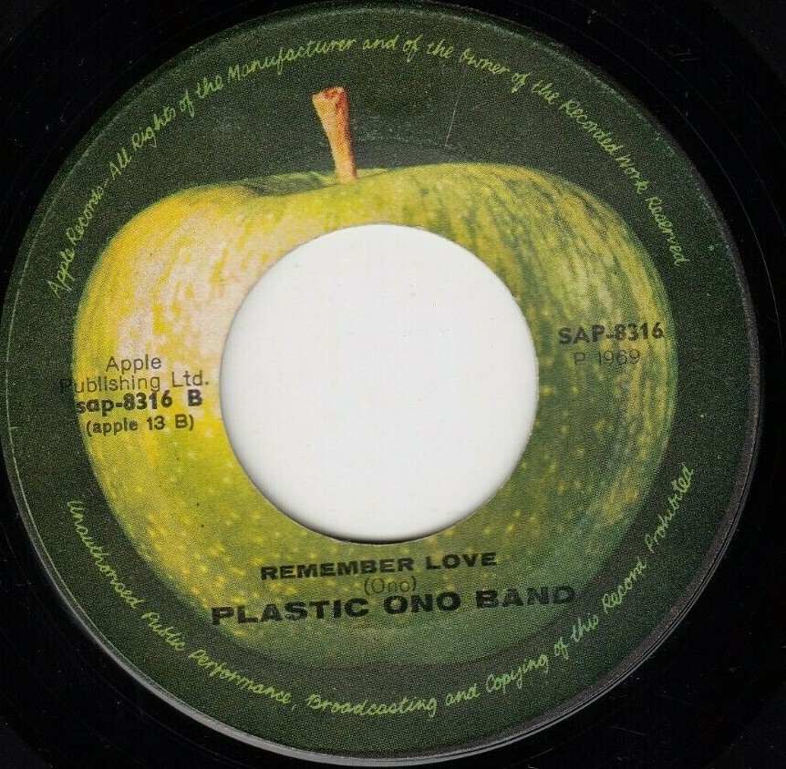 PLASTIC ONO BAND GIVE PEACE A CHANCE /REMEMBER LOVE 1969 RECORD ...