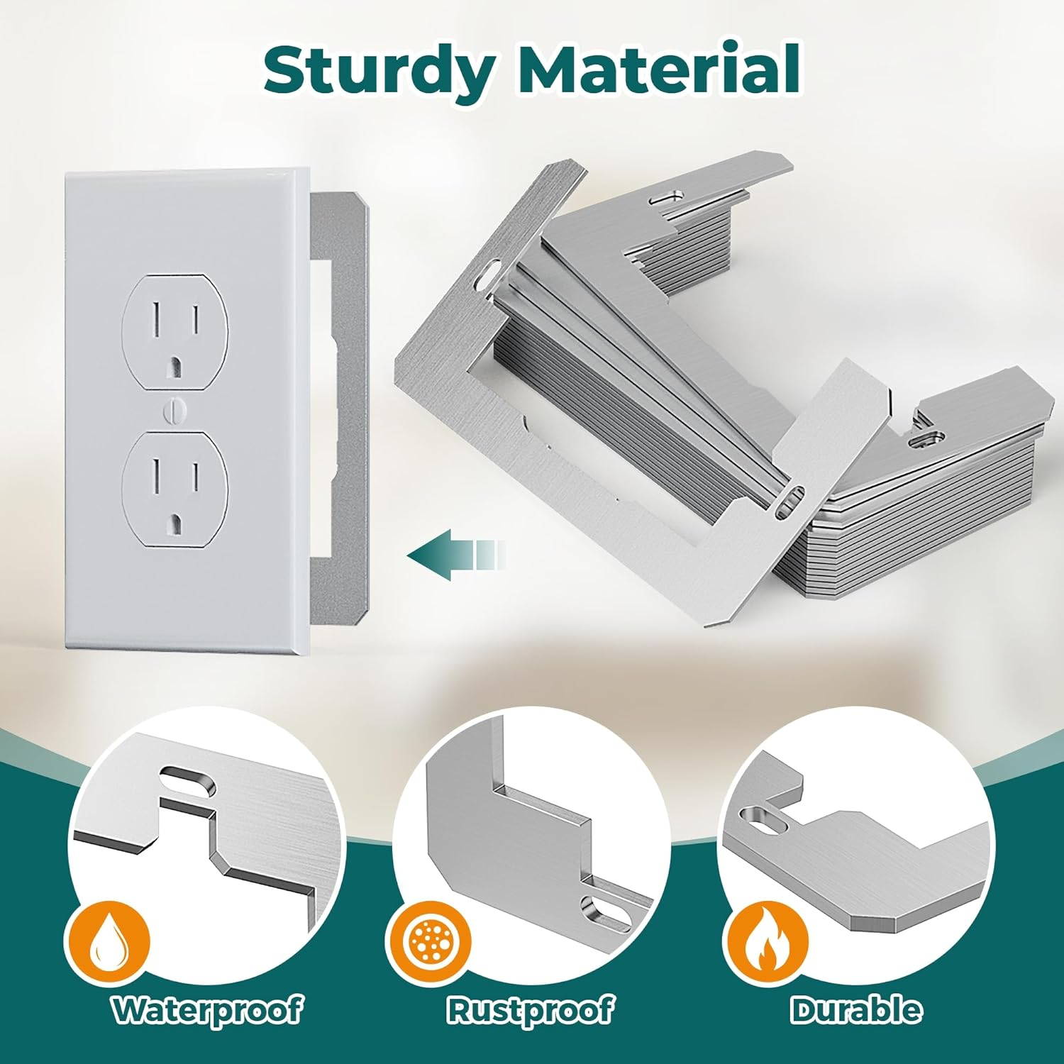 Wall Plate Spacer,Metal Single Gang Device Leveler,Flush Fit Leveling ...