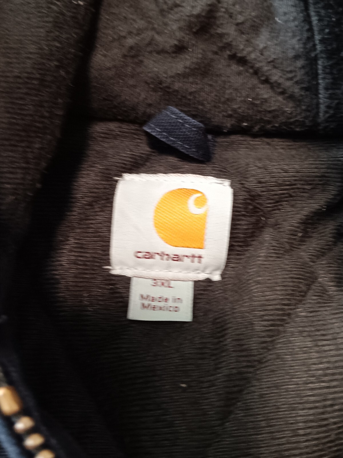 Carhartt Men's Navy Blue Bankston Sandstone Quilted Fleece Full Zip ...