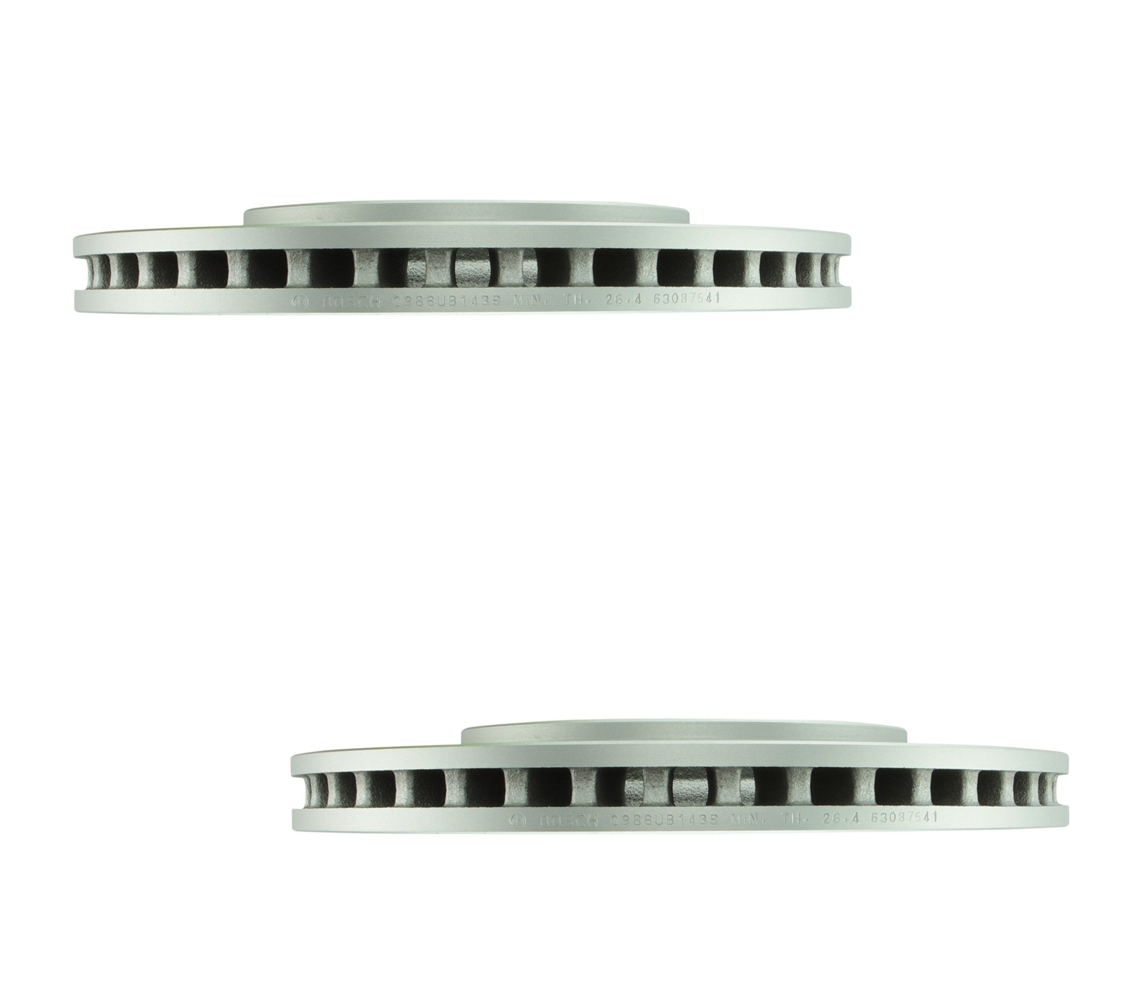 Bosch QuietCast Pair Set 2 Front 302mm Disc Brake Rotors For Chrysler ...