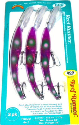 Reef Runner 800 Series Deep Diver Crankbaits (3-Pack-Toxic Purple) | eBay