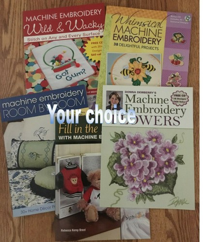 MACHINE EMBROIDERY BOOKS Softcover with CD - YOUR CHOICE | eBay