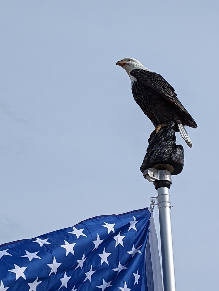 Eagle Flagpole Topper XXL 17in HUGE Topper | eBay