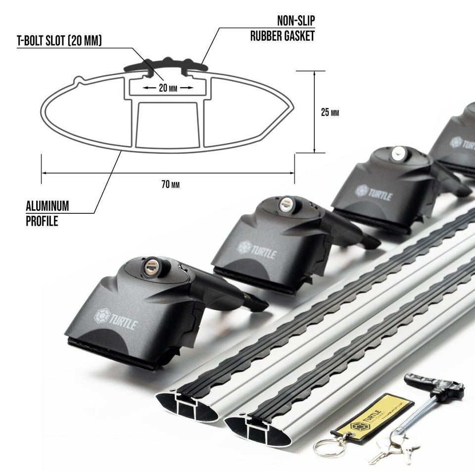 To fits Audi A6 Avant C6 2004-2011 Silver Set Flush Rails Roof Rack ...