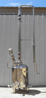 45 Gallon Jacketed Standard Series Still with 4” 4 plate Bubble Plate ...