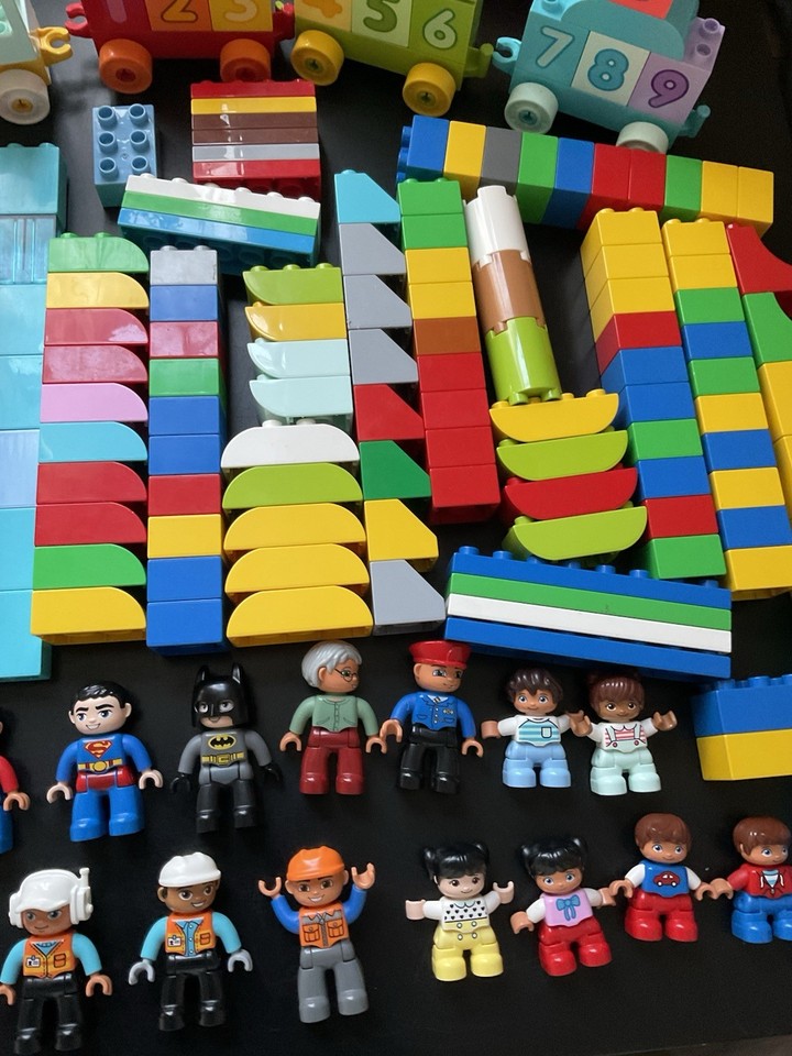 Duplo Lego Bundle, Base Plate, Train, Figures, Alphabet Bricks, Approx ...