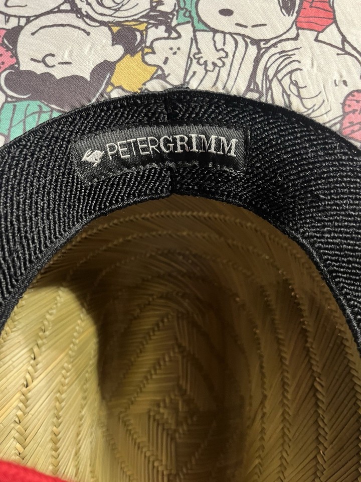 Peter Grimm Peanuts Snoopy Straw Lifeguard Hat Comic Strip Under Brim ...