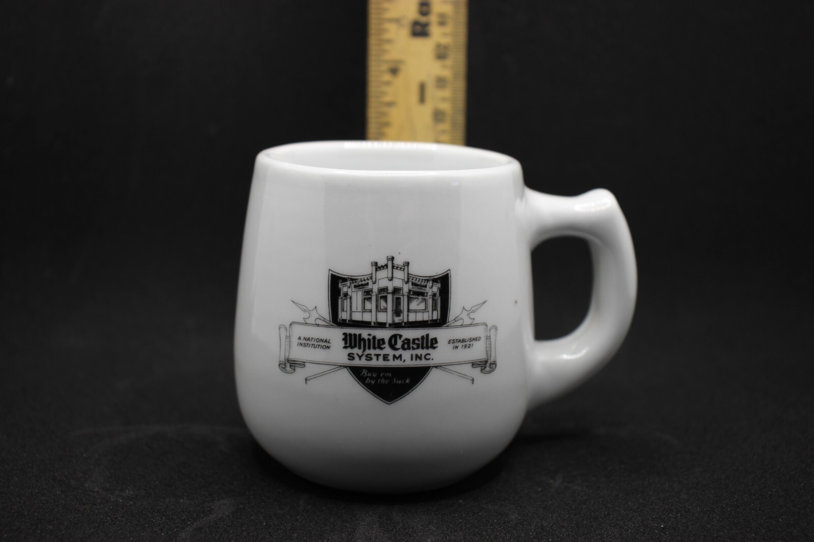 Vintage WHITE CASTLE SYSTEM INC Mug Coffee Cup Ashtray Bottom Black ...