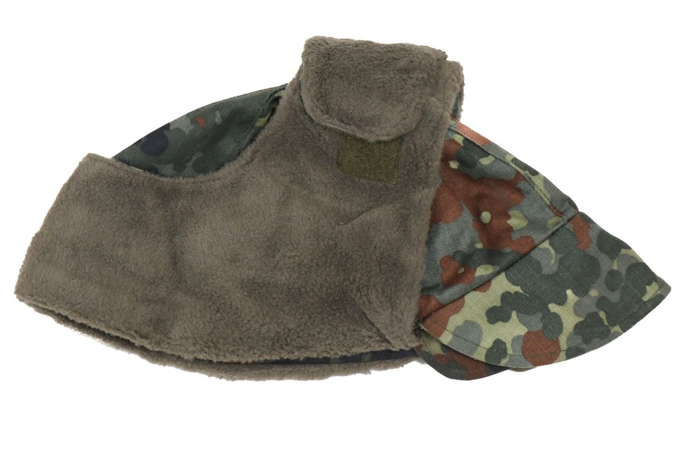Medium (57) - Used German Bundeswehr Flecktarn Winter Field Cap Hat ...