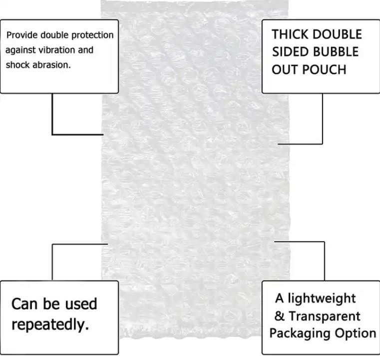 Bubble Pouch Out Bags Protective Wrap Pouches 3x5 4x5.5 4x7.5 6x8.5 ...