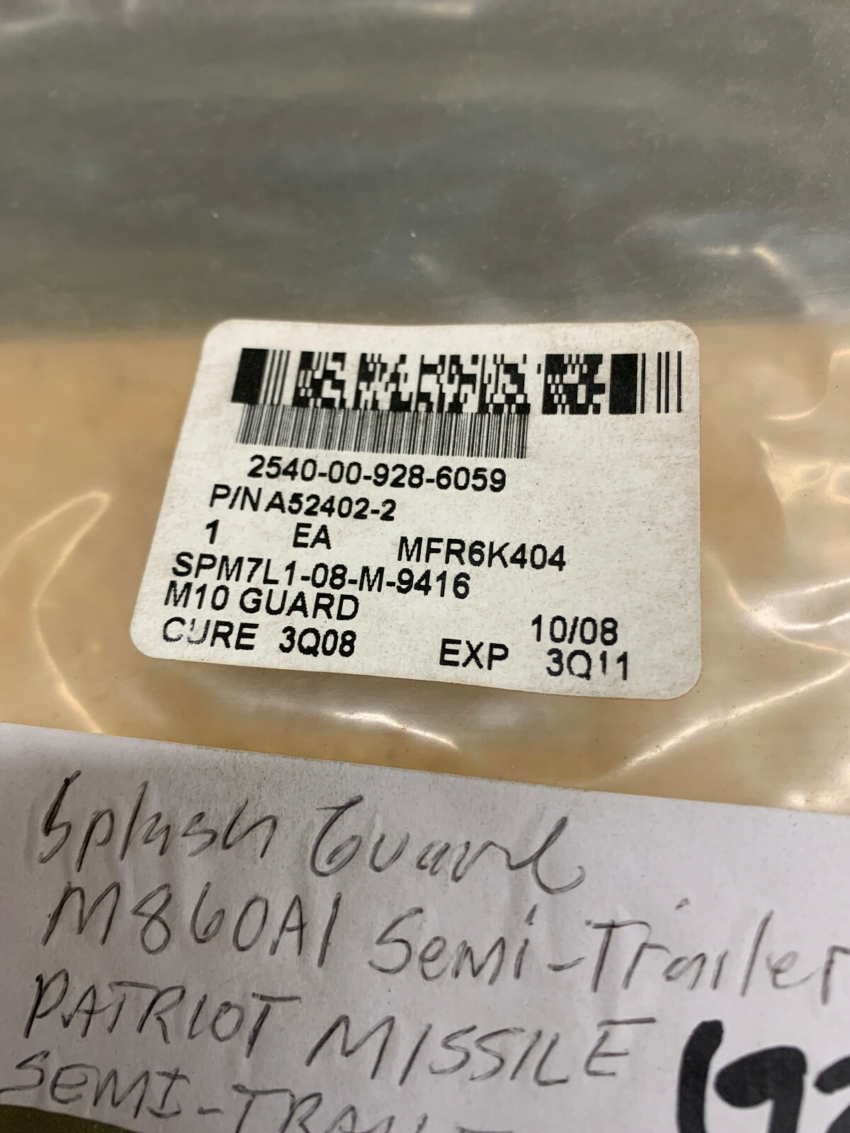 splash guard assmy. M860A1 semi-trailer 2540-00-928-6059 (2-each) | eBay