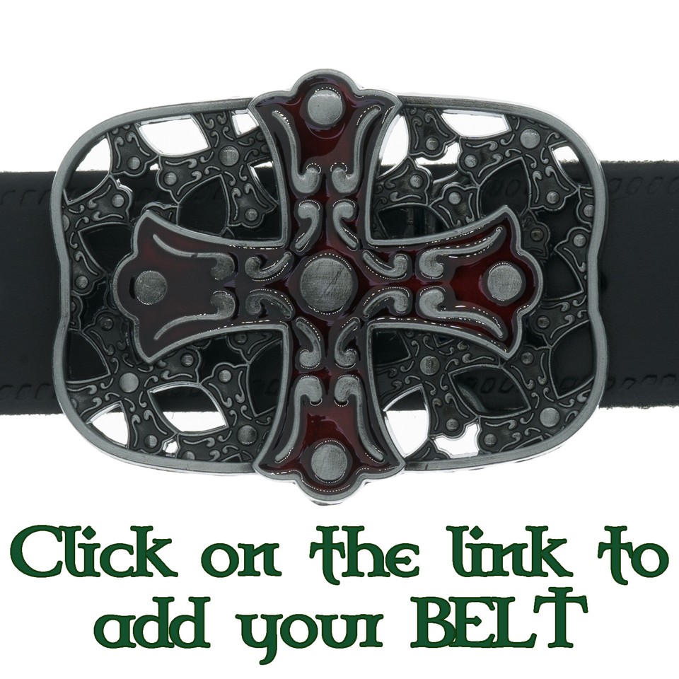 Gothic Cross Belt Buckle Metal Biker Pewter Style Heraldic | eBay