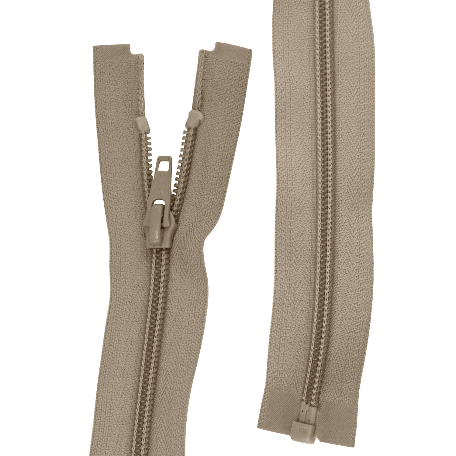 YKK Branded Open Ended Zip Nylon Zipper DIY Choice of Length Color ...