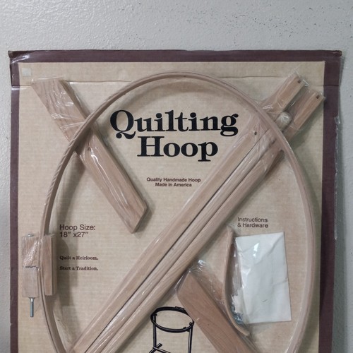 Wooden Oval Frame Quilting Hoop with Stand 18" x 27" Ward Mfg Co #400 ...