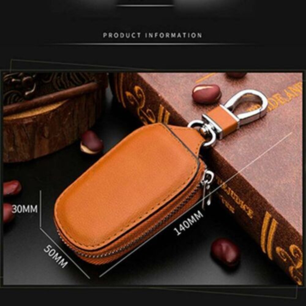 Pouch Purse Keys Organizer Zipper Car Keychain Covers Leather Key ...