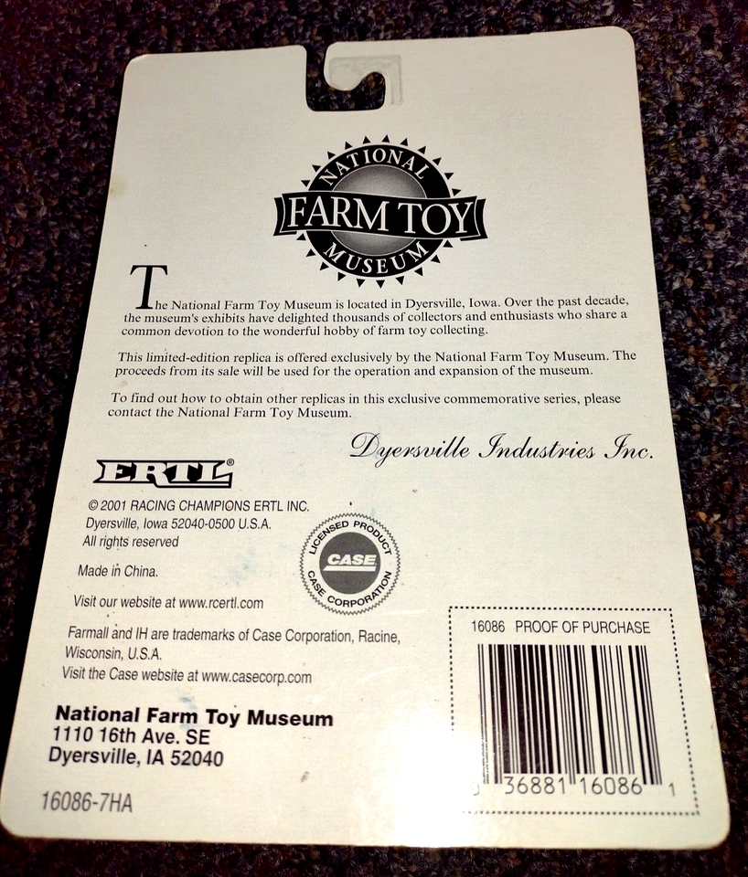 Ertl Farmall MV High Clear 1:64 National Farm toy Museum 16086A New Toy ...