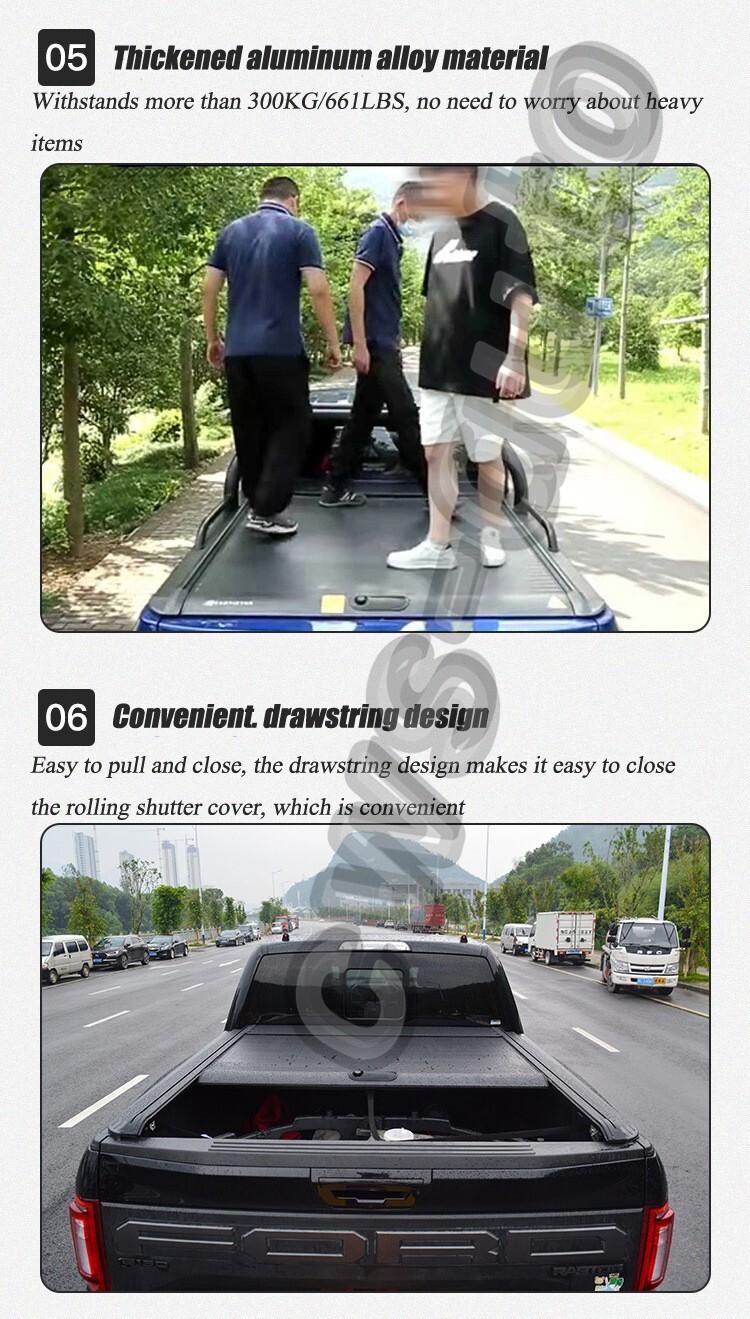 Fits for All New Ranger T9 2023 2024 Retractable Hard Truck Bed Tonneau ...