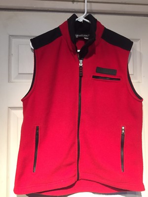 Obermeyer Red Black Vest Mens Outdoors Fleece Sz. S | eBay