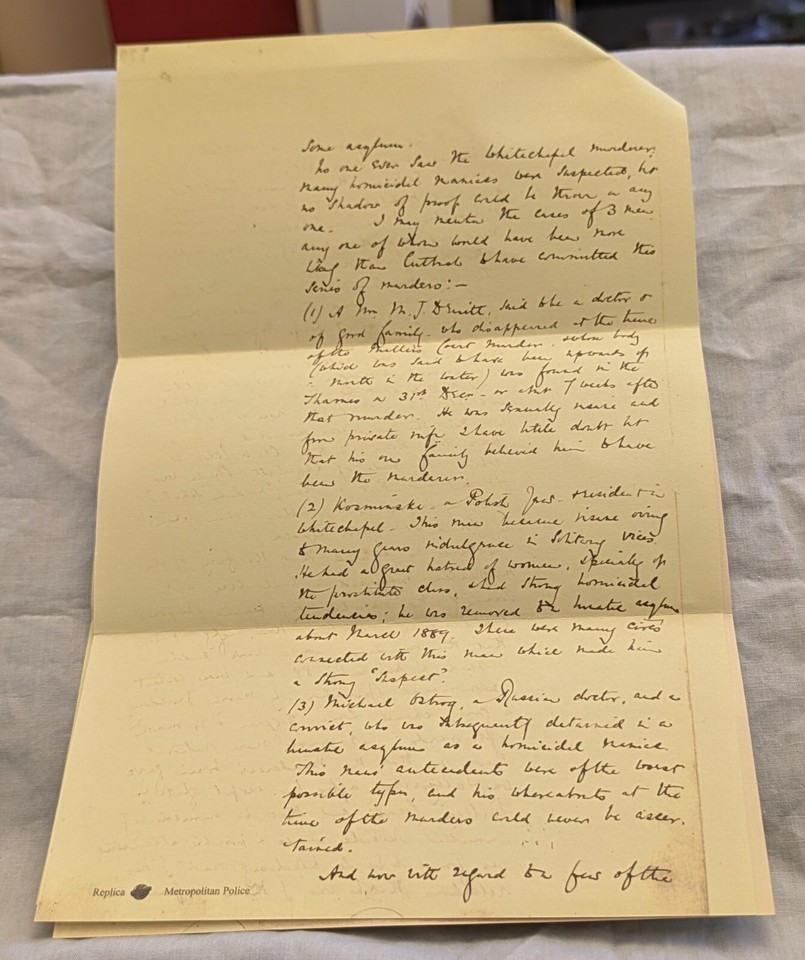 Jack the Ripper Memorabilia Letters Signed White Chapel Serial Killer ...