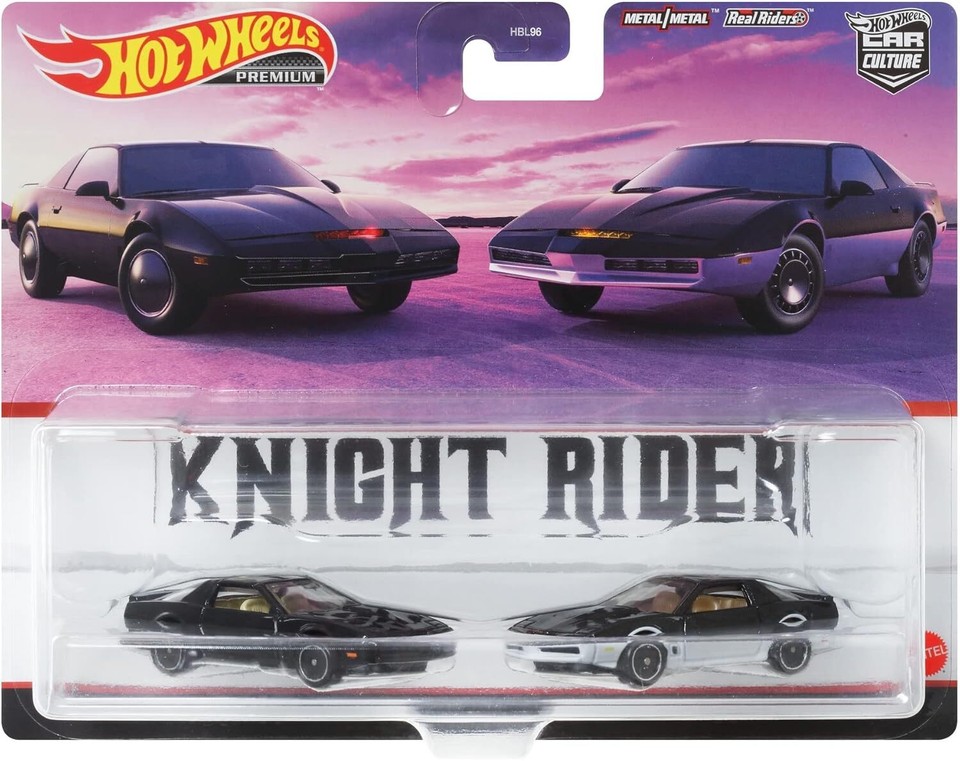 New Hot Wheels Premium Car Culture 2 Pack Knight Rider K.I.T.T. & K.A.R ...