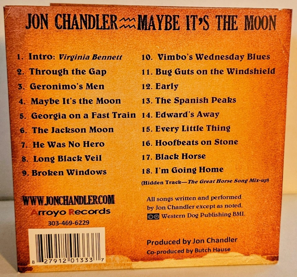 Jon Chandler and the Wichitones : Maybe it's the Moon 0319 ( Cowboy songs) CD | eBay