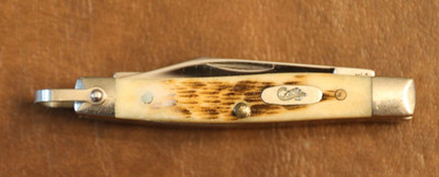 Case XX 6233 Pen Knife Amber Bone Scissors And Bail | eBay