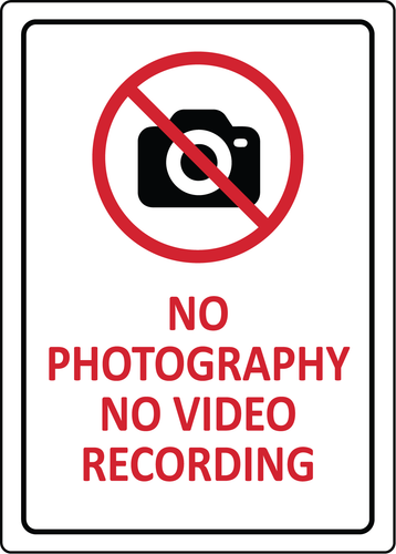 NO PHOTOGRAPHY NO VIDEO RECORDING | Adhesive Vinyl Sign Decal | eBay