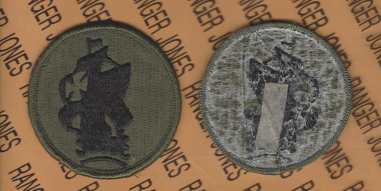 US Army Caribbean Defense Command OD Green & Black BDU uniform patch m ...