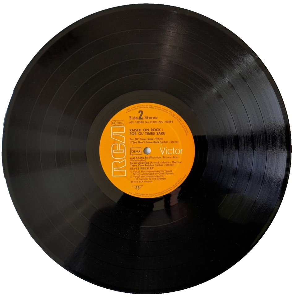 NM/EX ELVIS PRESLEY Raised On Rock VINYL LP 1973 RCA Orange Label ...